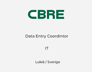 Data Entry Coordintor - Capax Recruitment